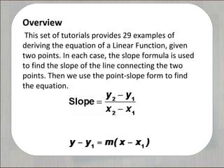 Tutorials--Line from Two Points | PPT