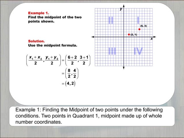 Tutorials--Midpoint Formula | PPT