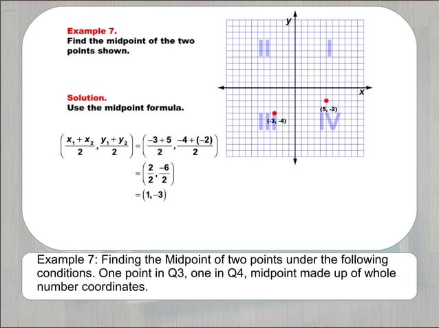 Tutorials--Midpoint Formula | PPT