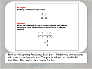 Tutorials--Multiplying Fractions | PPT