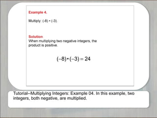 Tutorials--Multiplying Integers | PPT