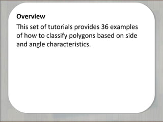 Tutorials--Polygon Classification | PPT