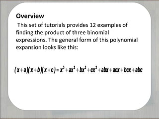 Tutorials--Polynomial Expansion | PPT