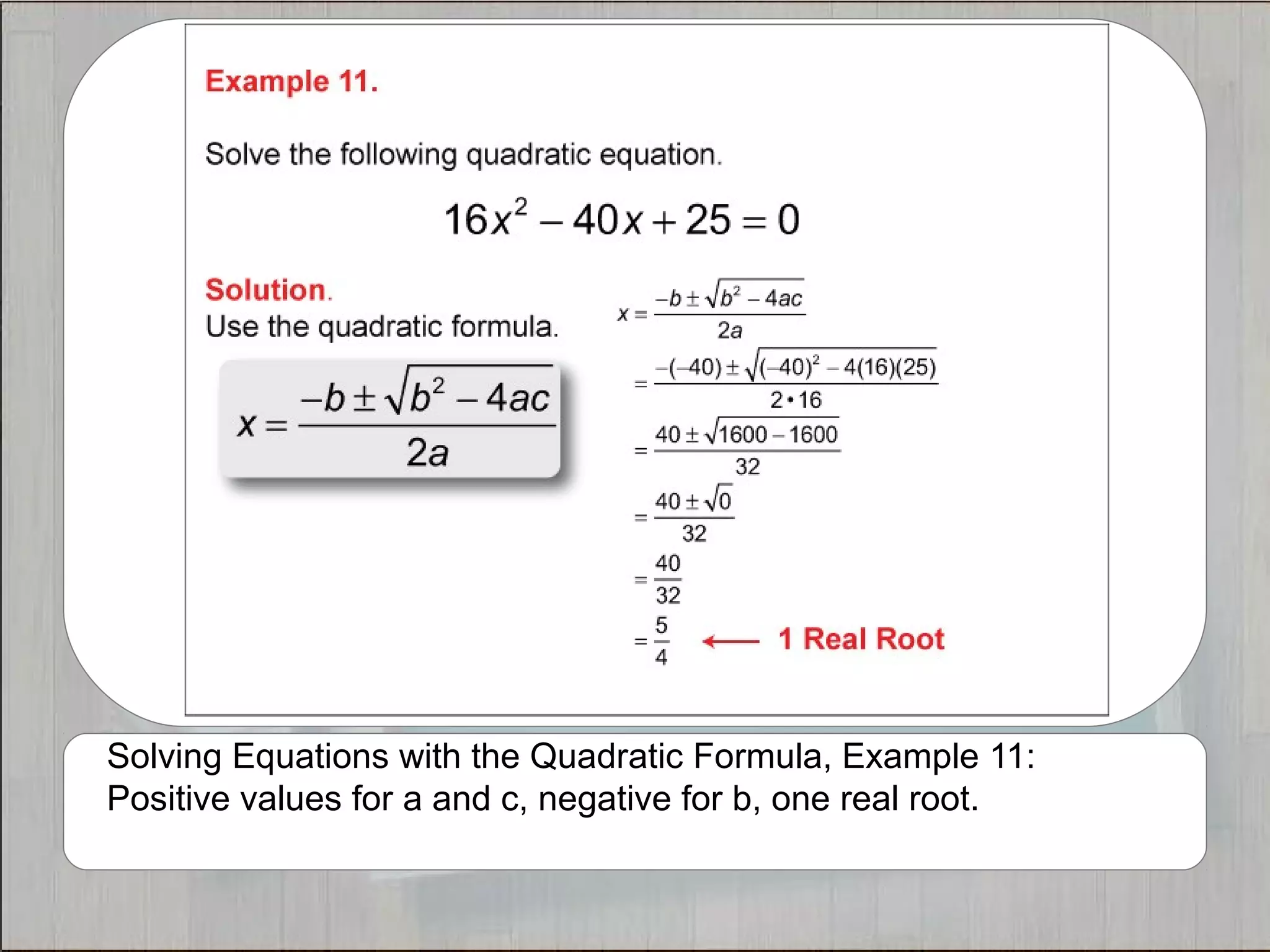 Tutorials--Quadratic Formula | PPT