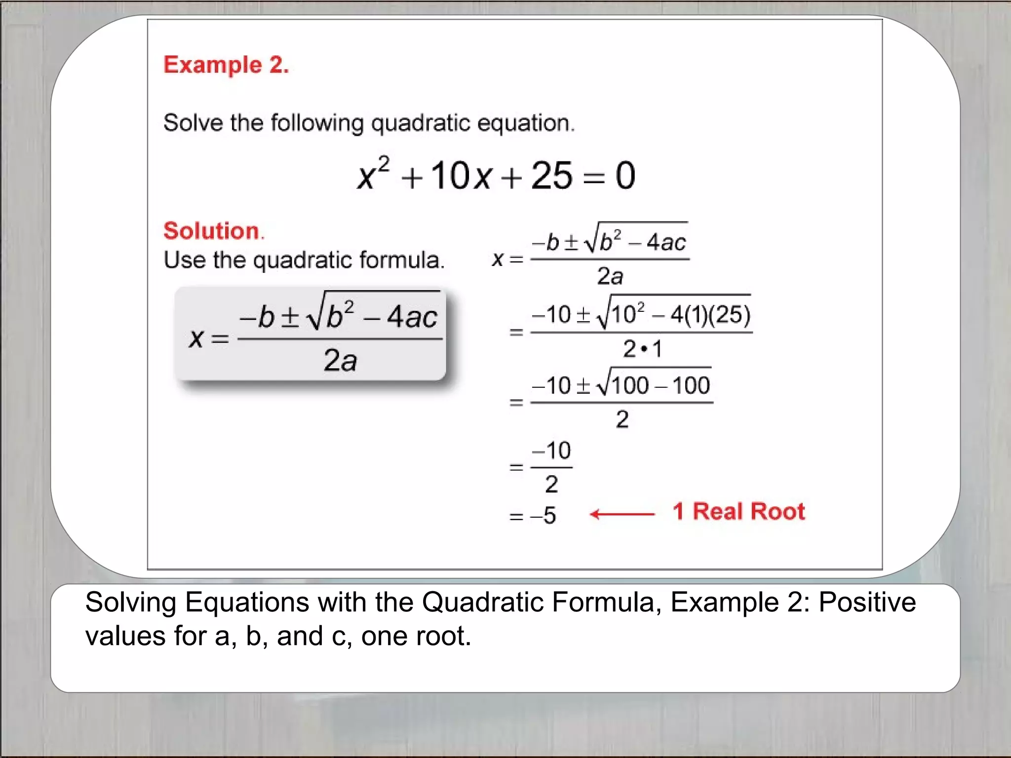 Tutorials--Quadratic Formula | PPT