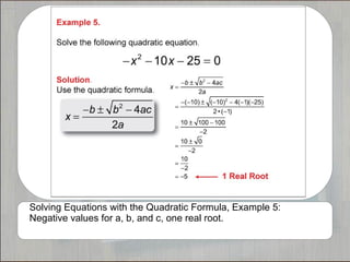 Tutorials--Quadratic Formula | PPT