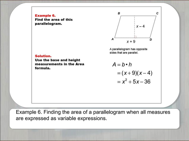 Tutorials--Quadrilateral Area and Perimeter | PPT | Physics | Science