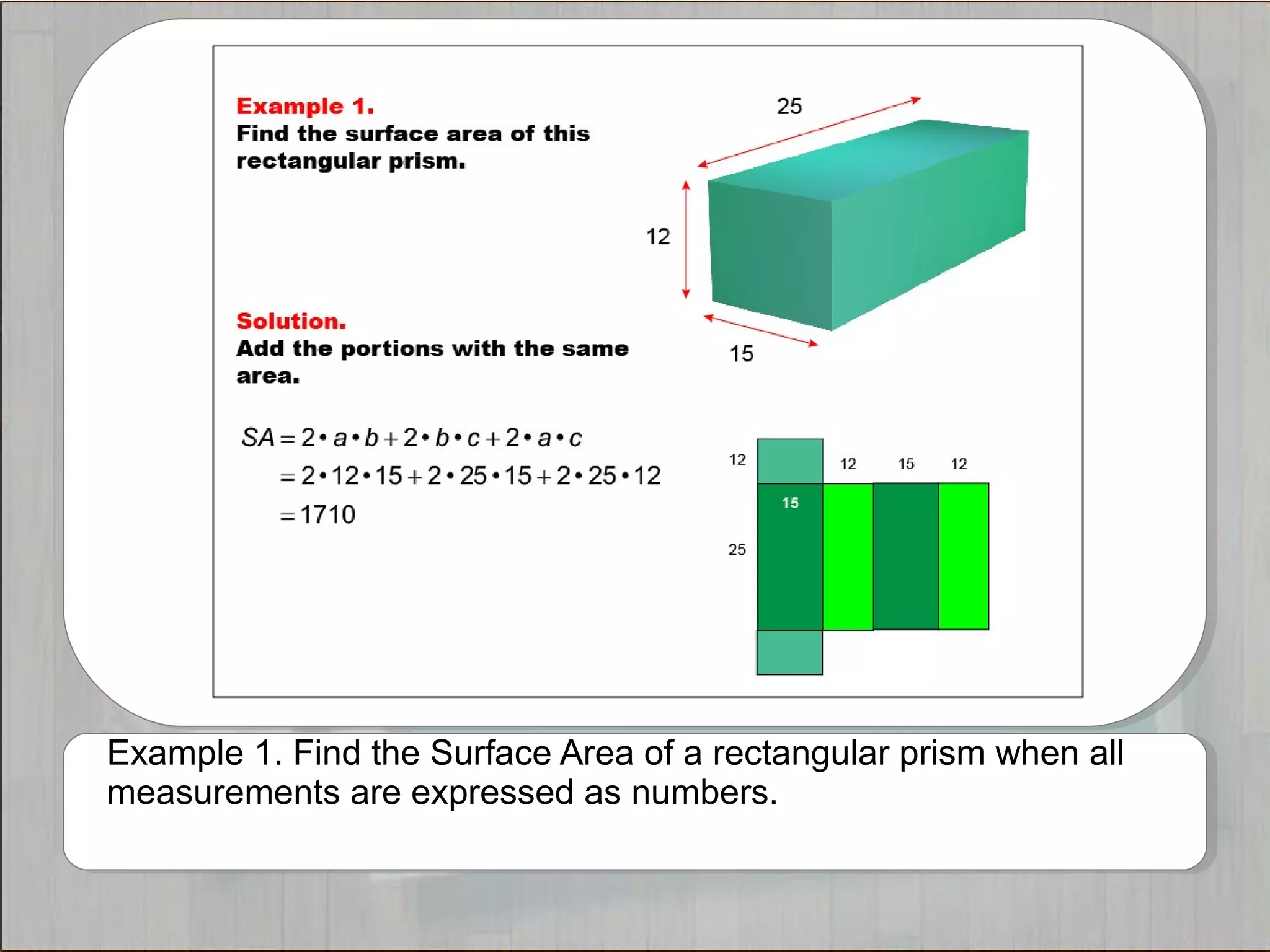 Tutorials--Surface Area | PPT