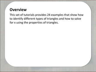 Tutorials--Triangle Classification | PPT