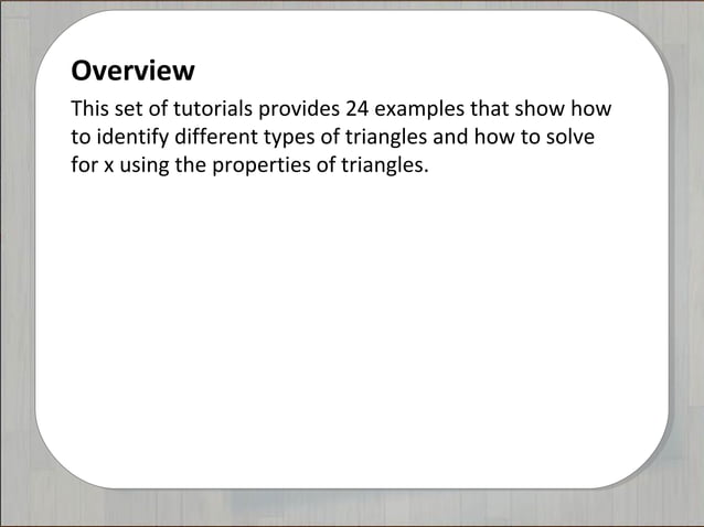 Tutorials Triangle Classification Ppt