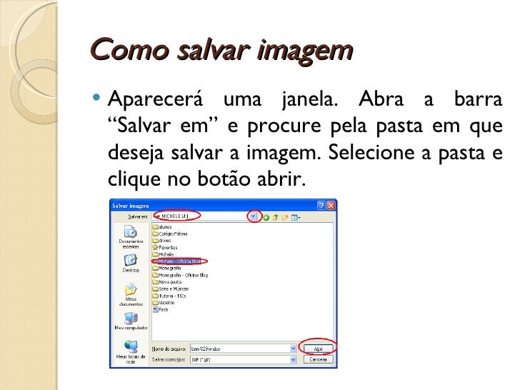 Tutorial Salvar Imagem