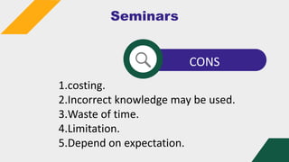 Tutorials and Seminars.pptx | Educational Assessment | Education