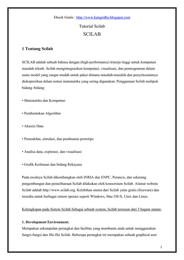 Tutorial scilab | PDF