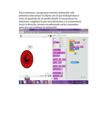 Tutorial de la herramienta para hacer animaciones "Scratch" | DOCX