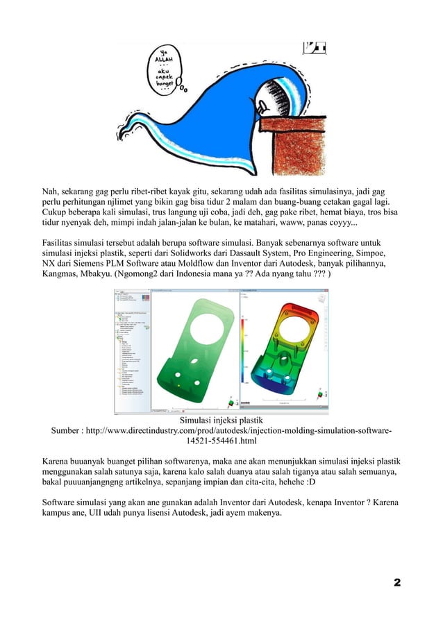 Tutorial sederhana simulasi injeksi plastik | PDF