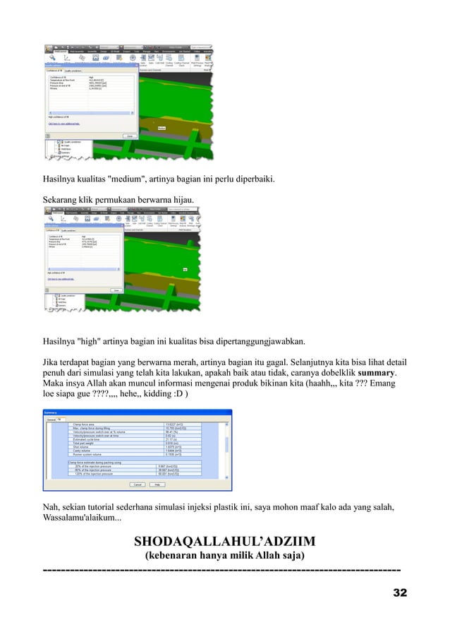 Tutorial sederhana simulasi injeksi plastik | PDF