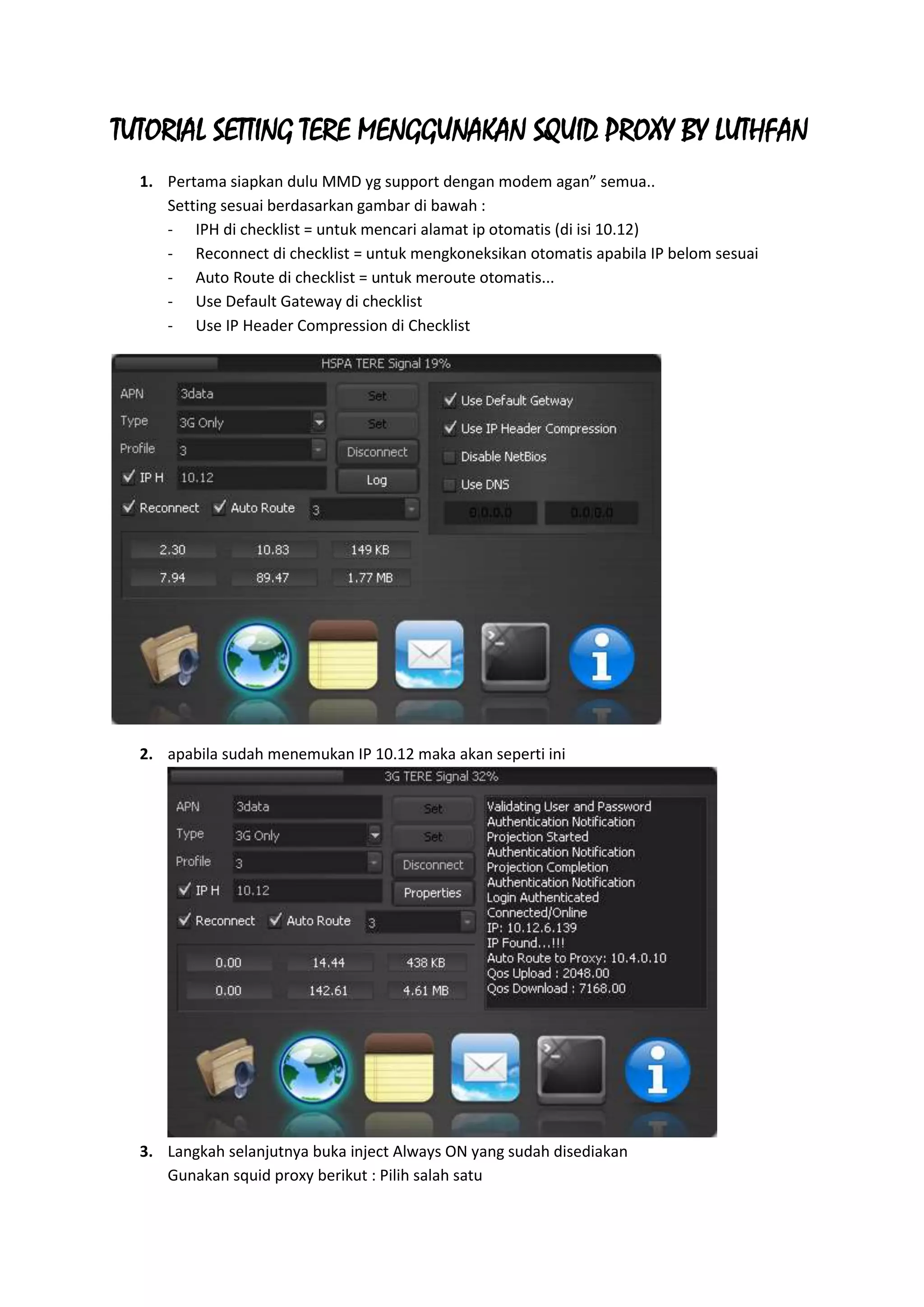 Tutorial setting tere menggunakan squid proxy by luthfan | DOCX