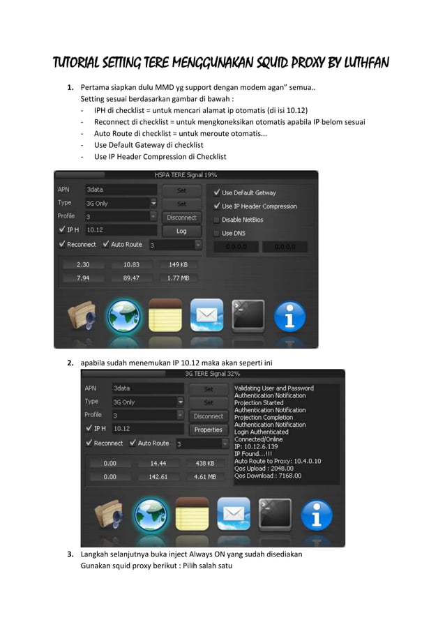 Tutorial setting tere menggunakan squid proxy by luthfan | PDF