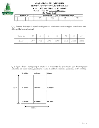 Tutorial sheet 8 area and volumes | DOCX