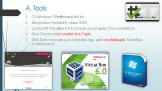 Simulation and Tutorial M2 Insecure Data Storage by OWASP Mobile 2016 | PPT