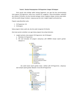 Simulasi CX-Programmer | PDF