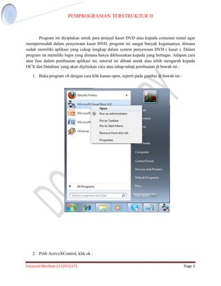 Tutorial sistem aplikasi rental dvd | DOCX