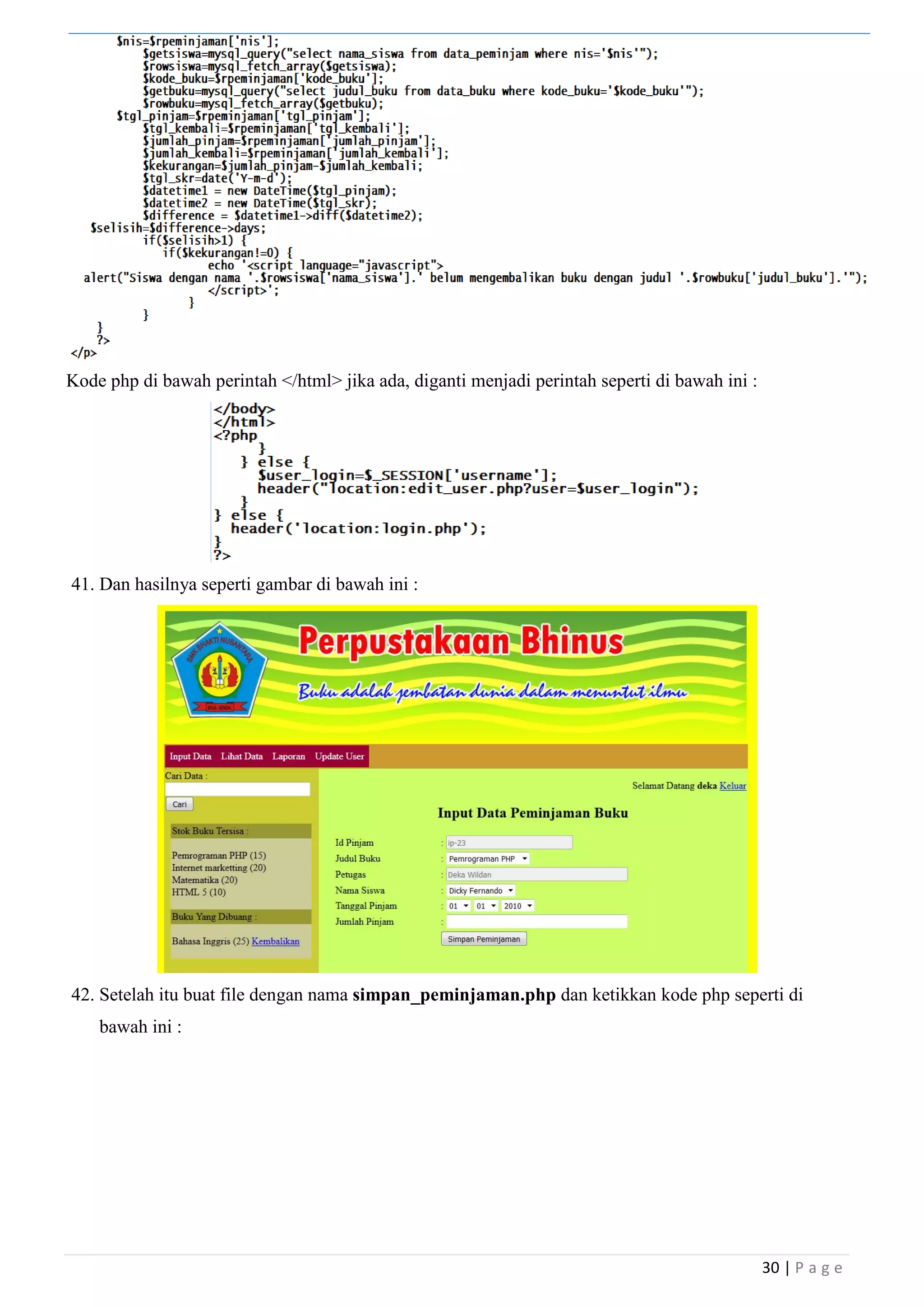 Tutorial sistem informasi perpustakaan | PDF