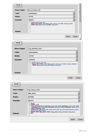 Tutorial sistem informasi perpustakaan | PDF
