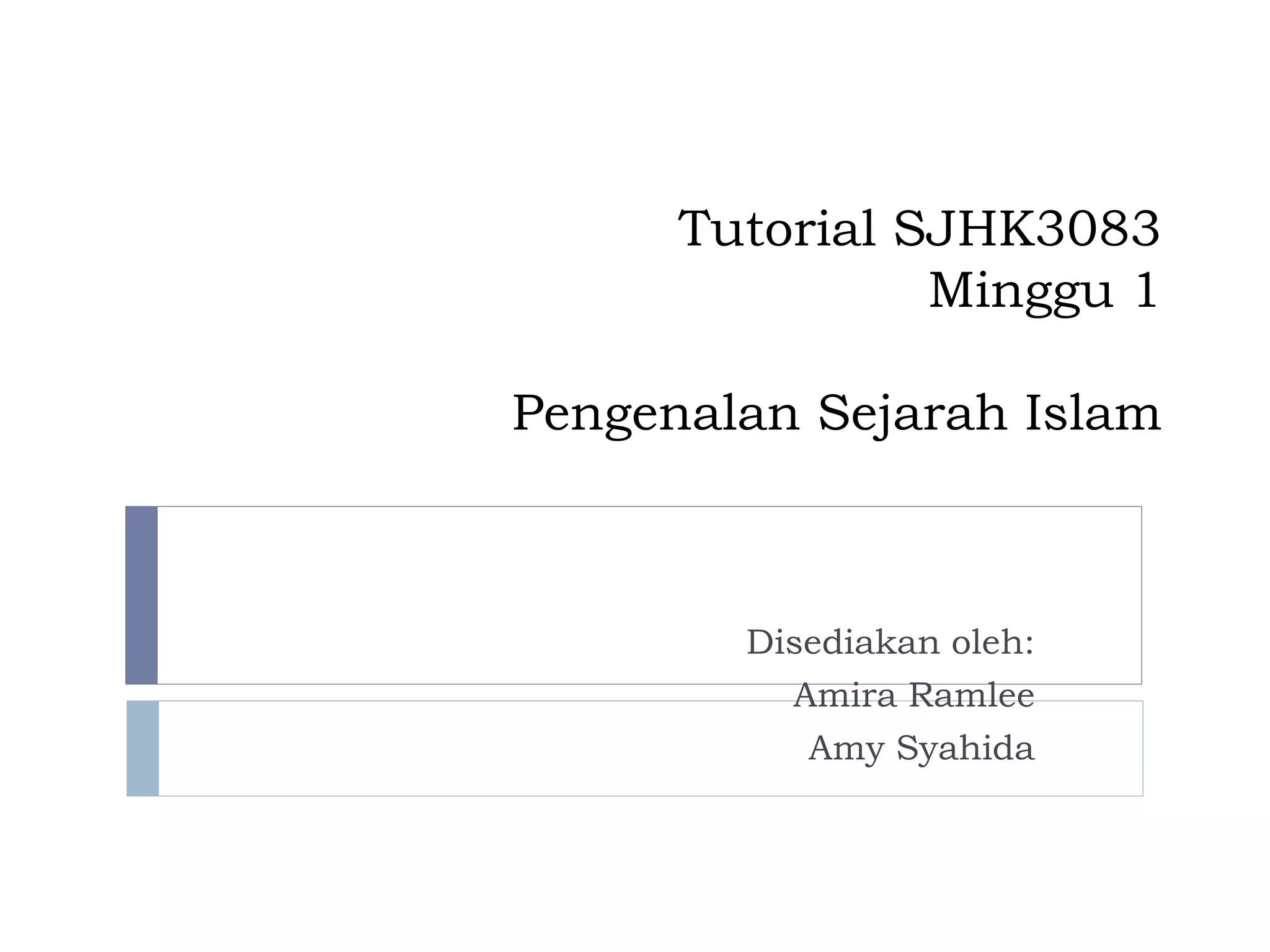 Tutorial sjhk3083 m1 | PPT