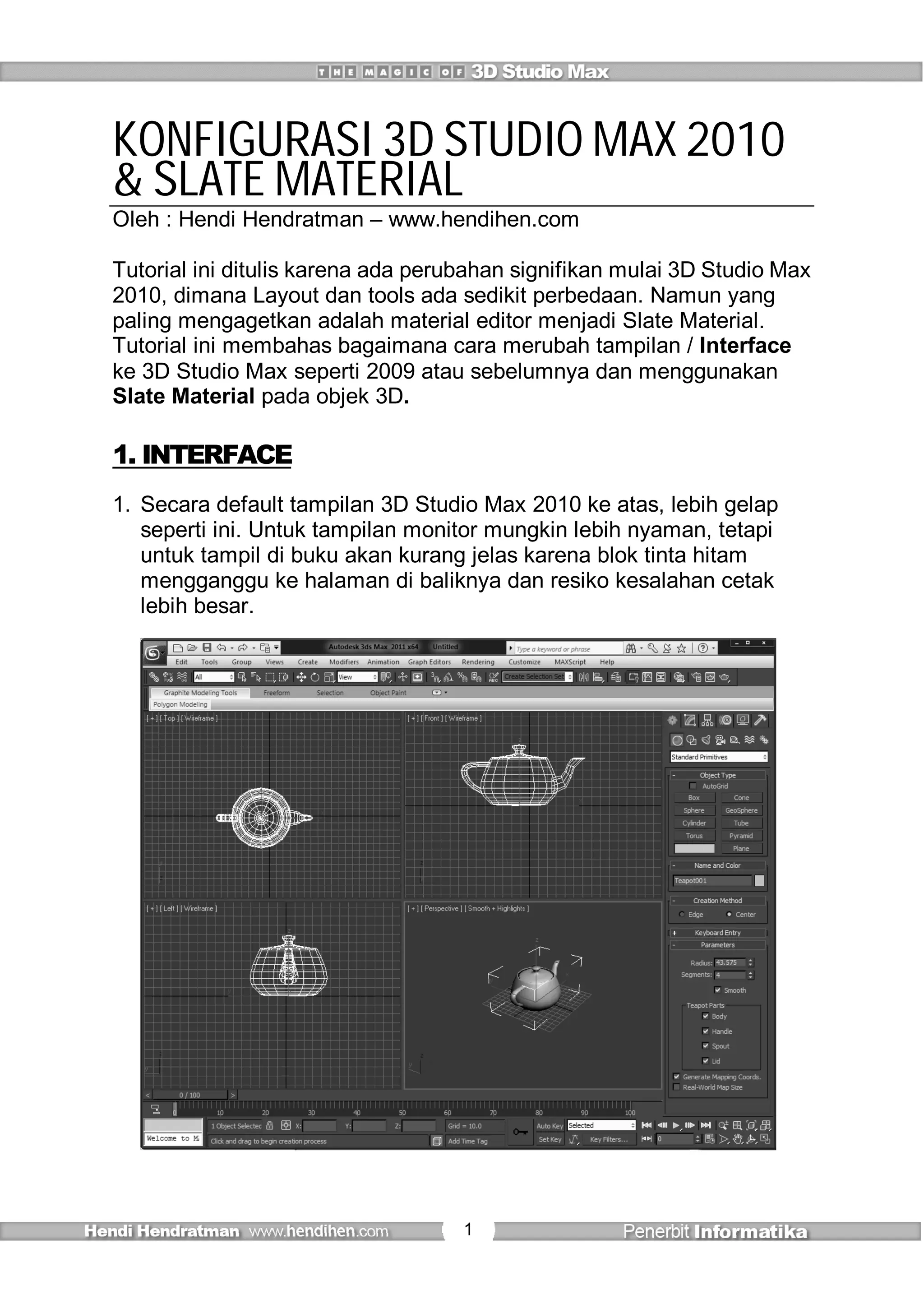 Tutorial slate material 3dsmax 2010 | PDF