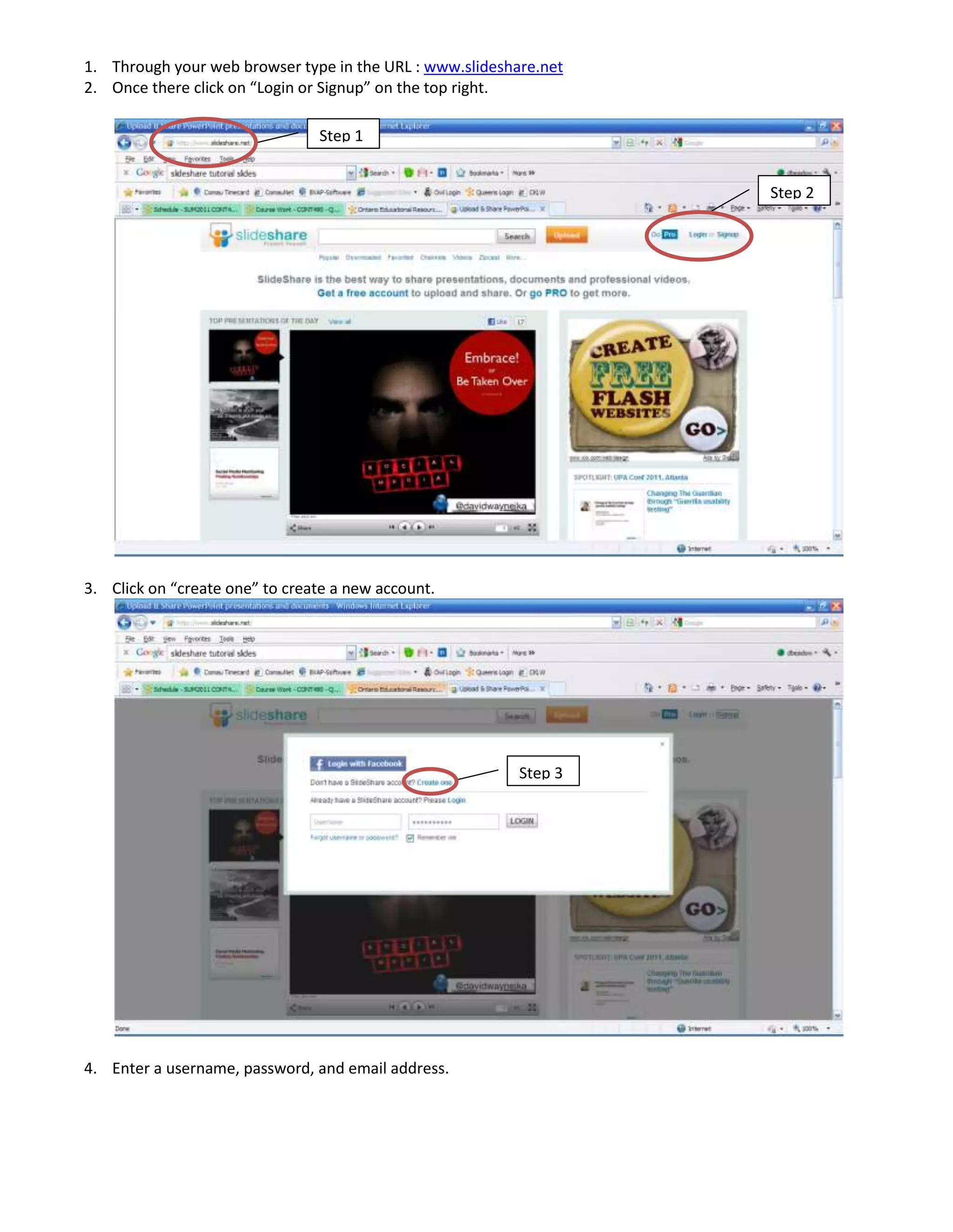 Tutorial Slideshare | DOCX