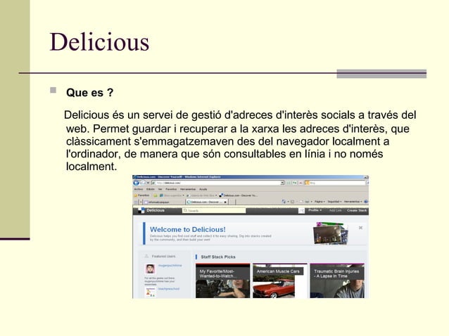 Tutorial sobre el delicious | PPT