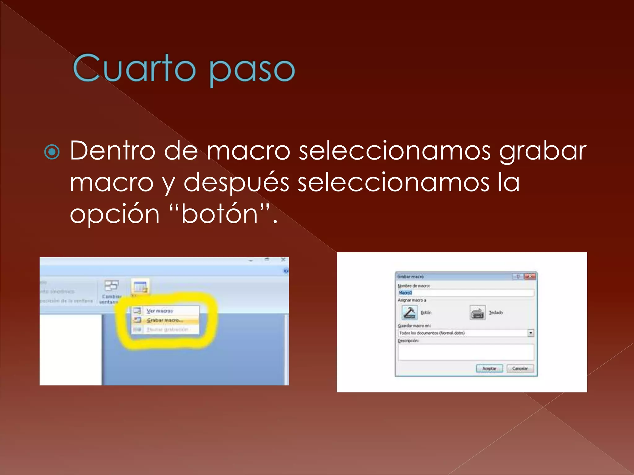 Tutorial sobre macros en word | PPT