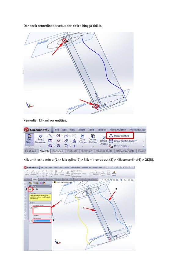 Tutorial solidworks bikin surface | PDF