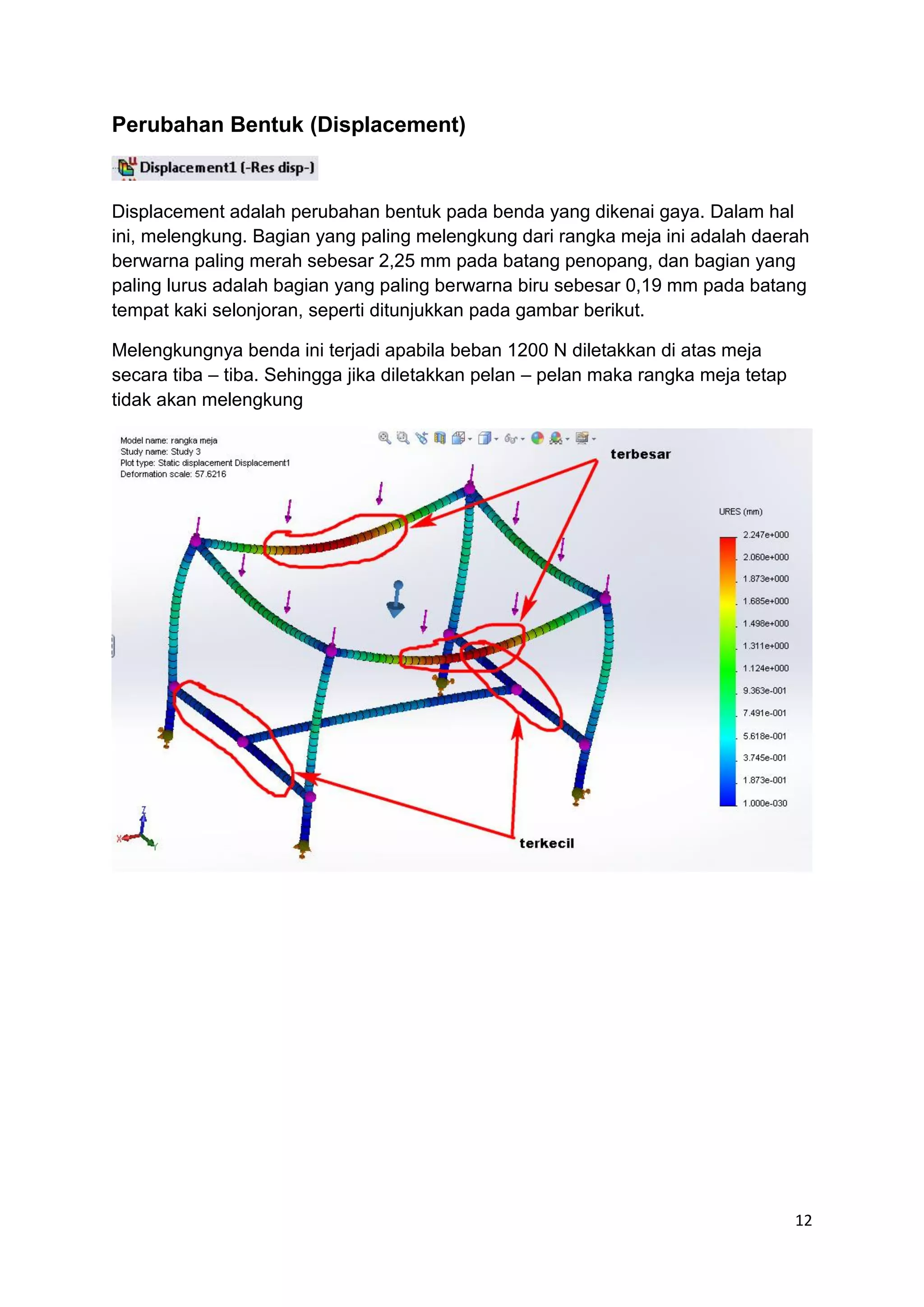 Tutorial solidworks stress analysis pada rangka meja | PDF