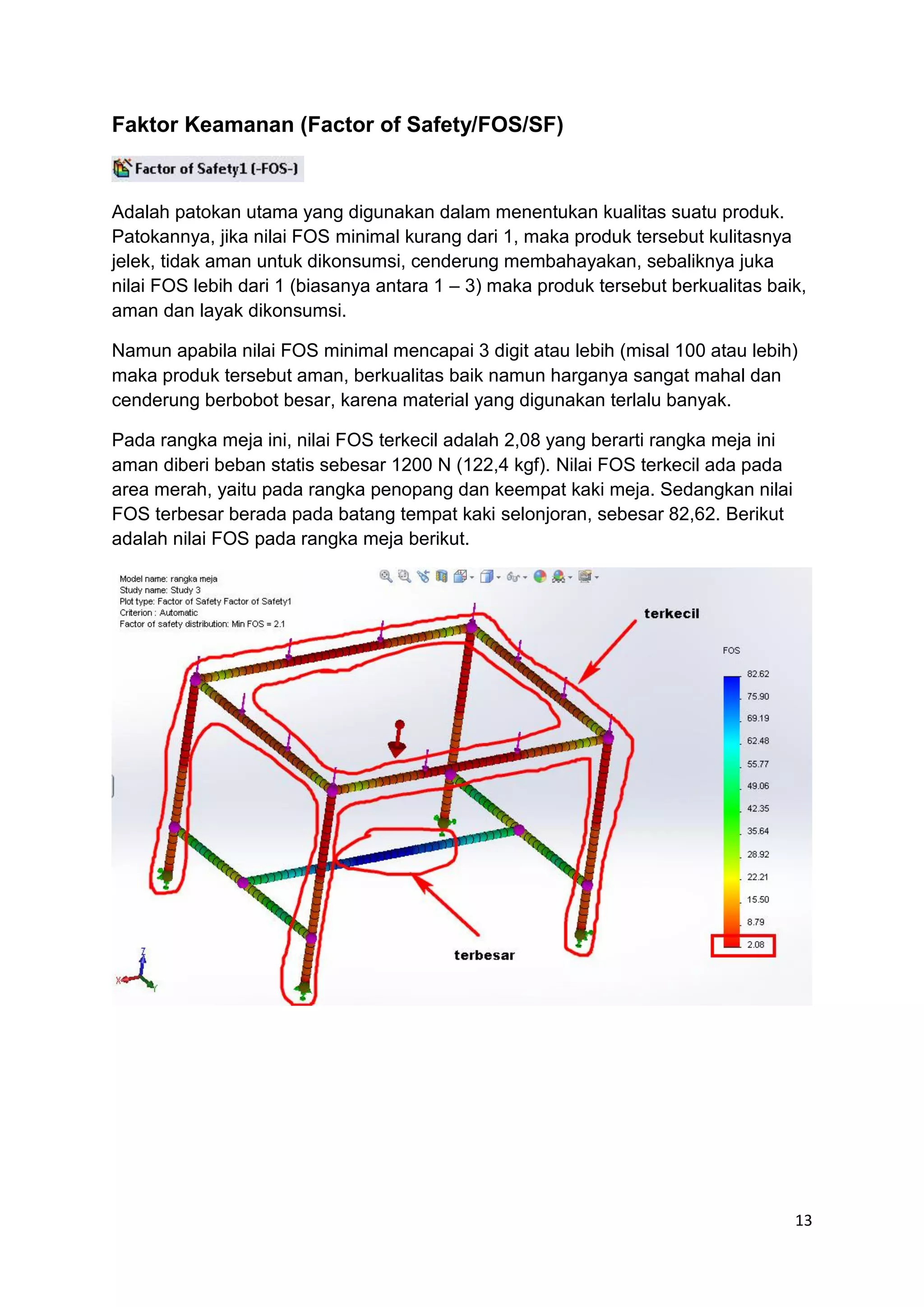 Tutorial solidworks stress analysis pada rangka meja | PDF