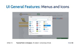 Tutorialspoint UI Analysis | PPT