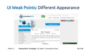 Tutorialspoint UI Analysis | PPT