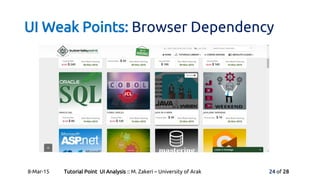 Tutorialspoint UI Analysis | PPT
