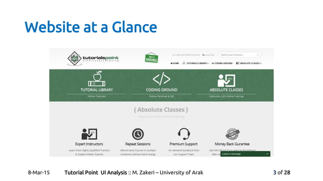 Tutorialspoint Ui Analysis Ppt 