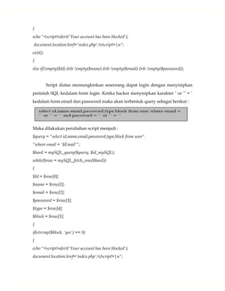 Tutorial sql injection 23206054 | DOC
