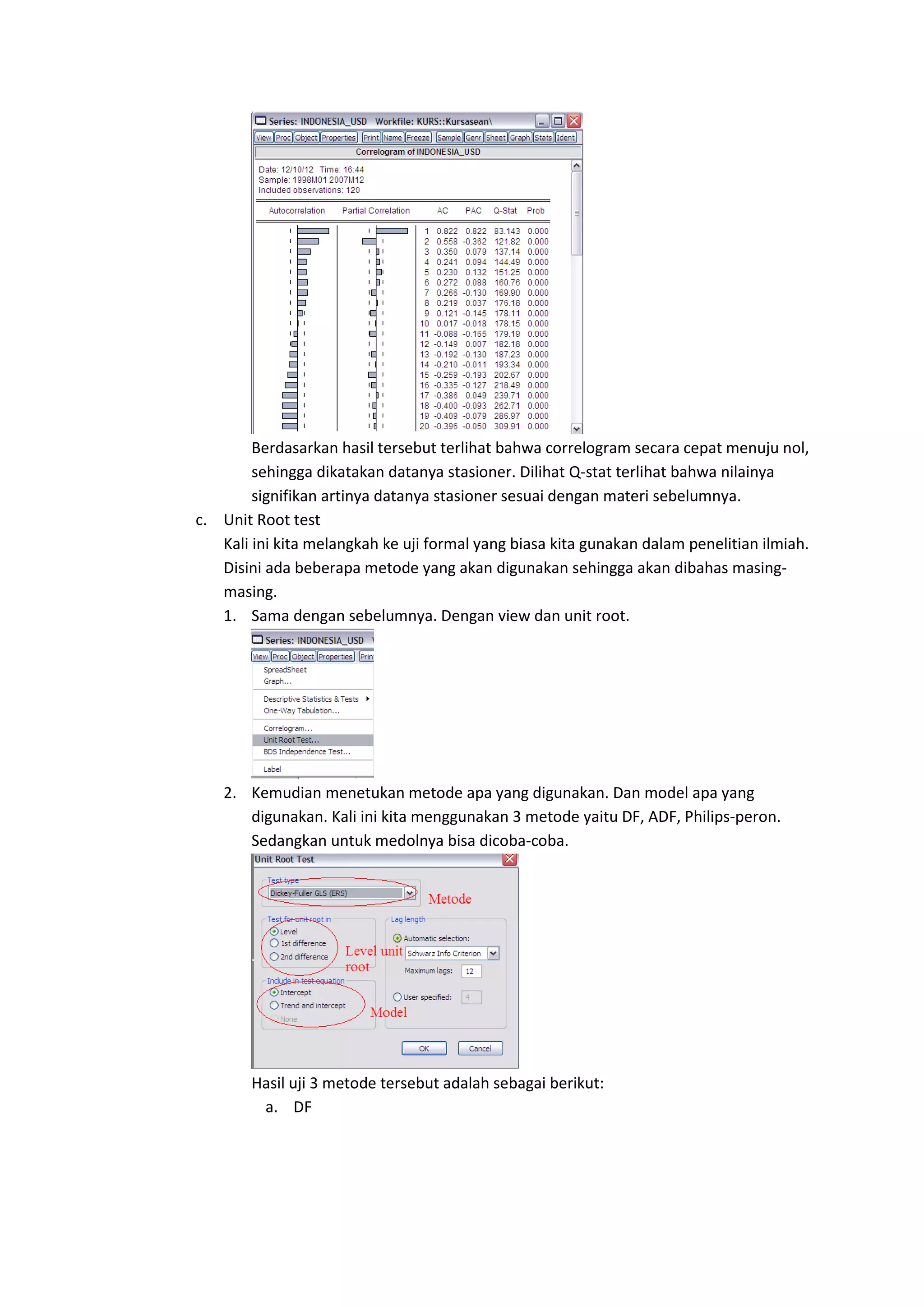 Tutorial stasioneritas ts | PDF