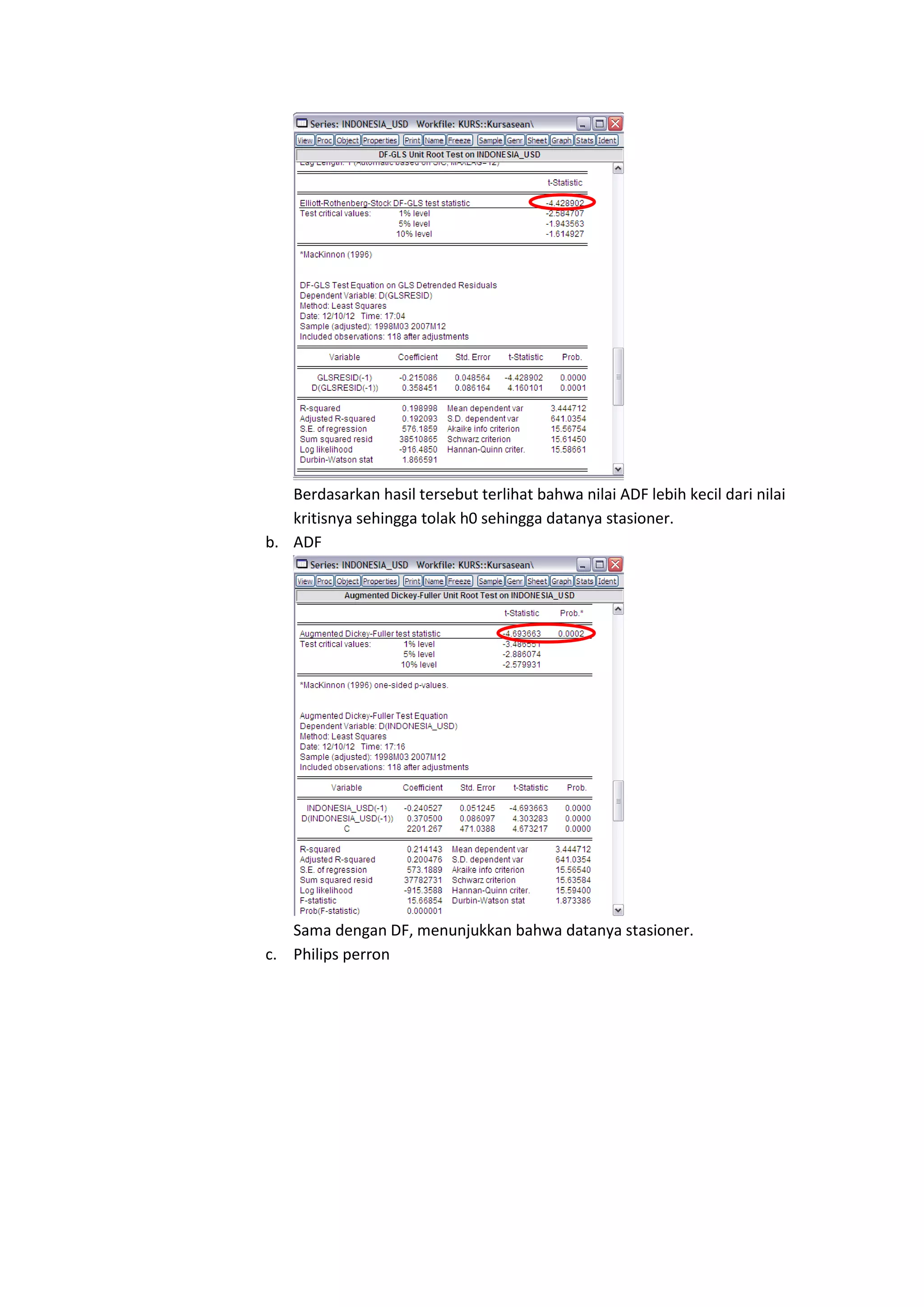 Tutorial stasioneritas ts | PDF