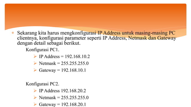 TUTORIAL STATIC ROUTING YANG MENGHUBUNGKAN 2 ROUTER MIKROTIK.pptx