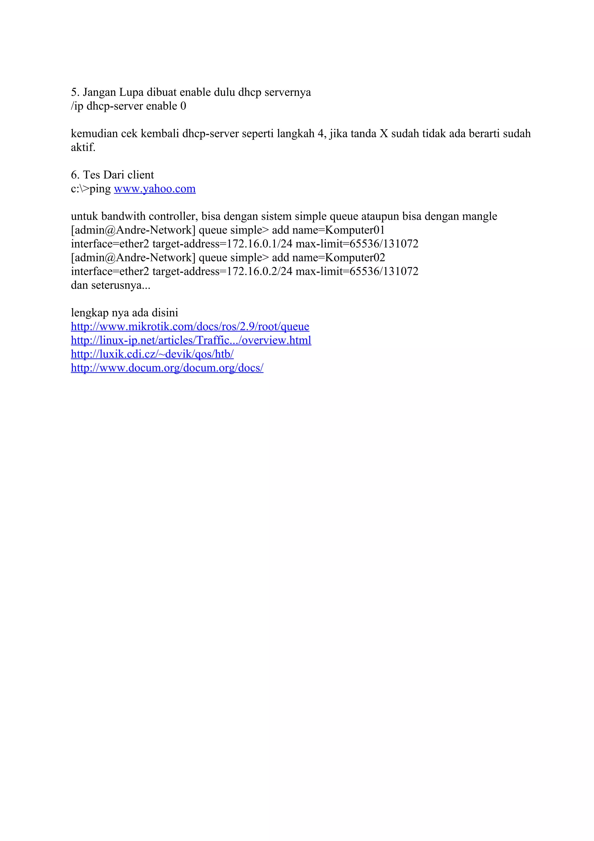 Tutorial step by_step_setting_mikrotik | DOC