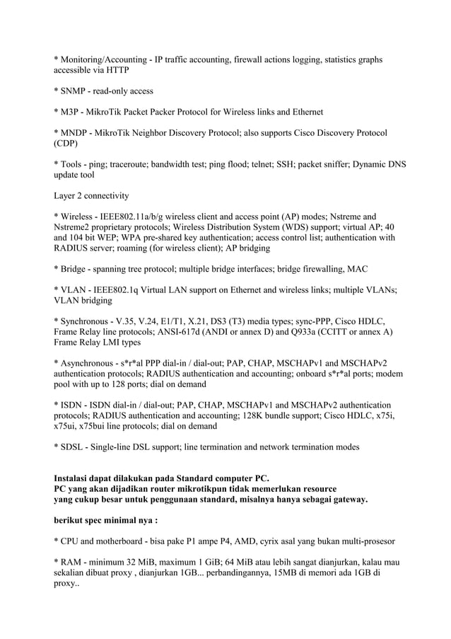 Tutorial step by_step_setting_mikrotik | PDF