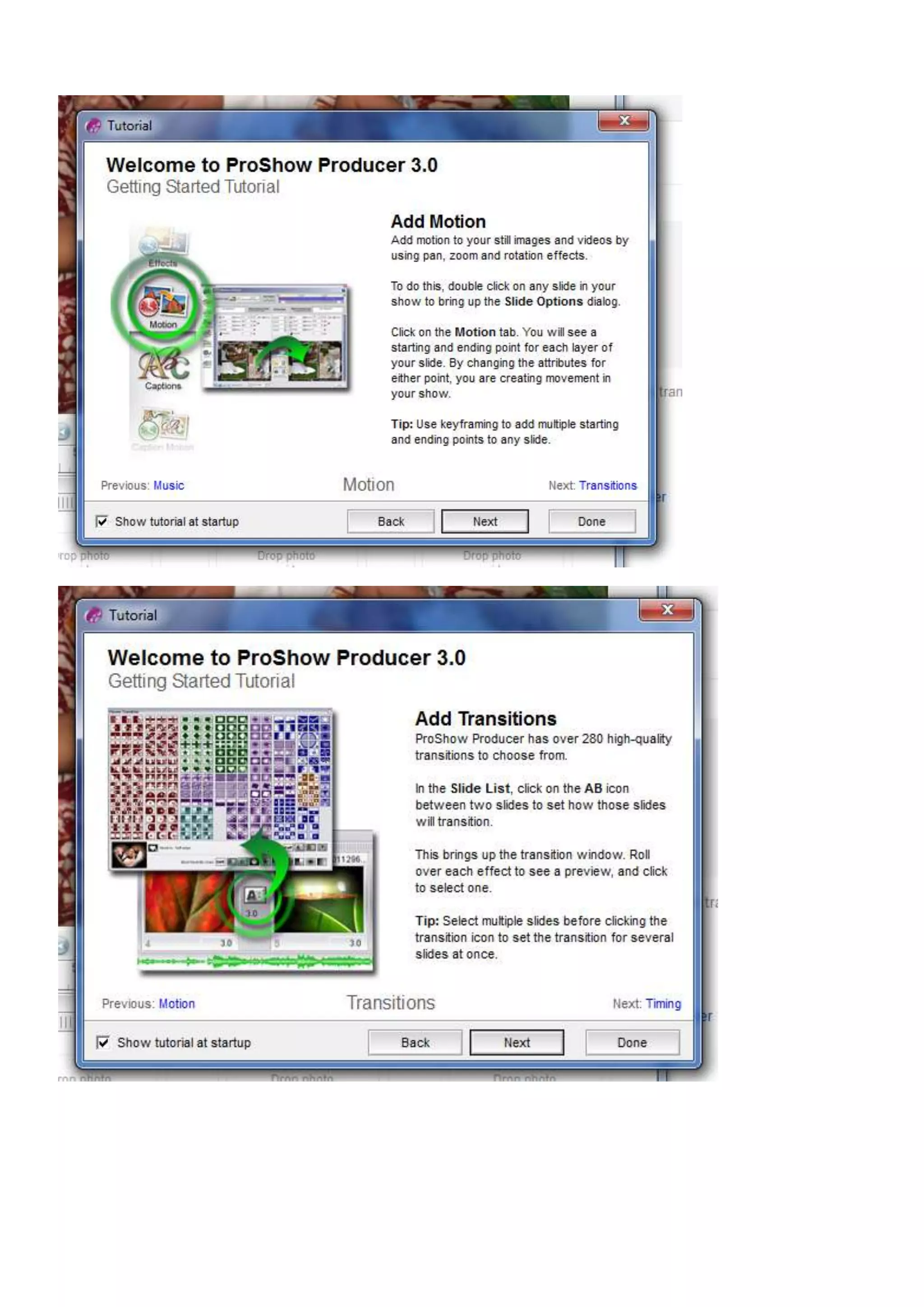 Tutorials & training proshow produser | DOCX