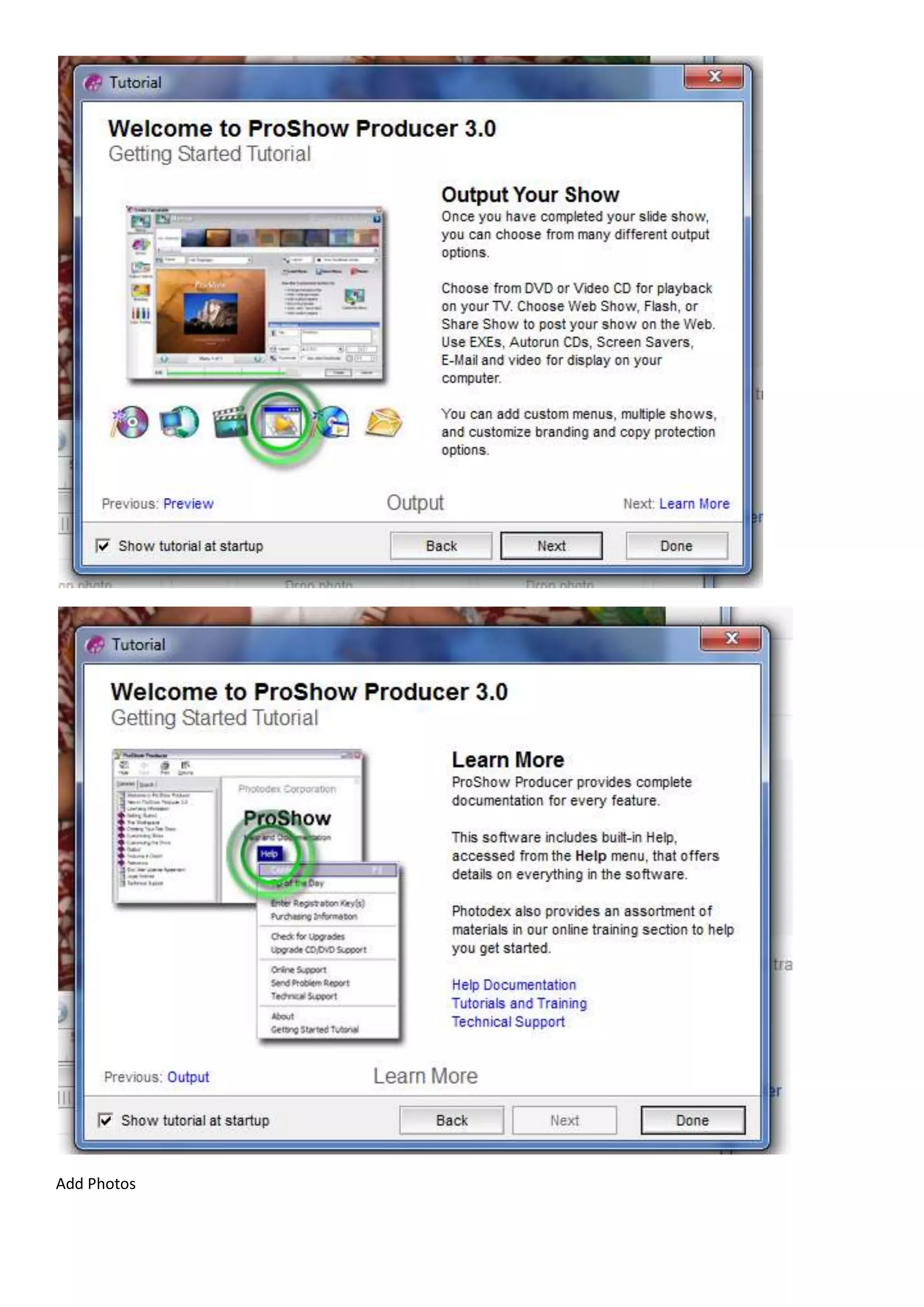 Tutorials & training proshow produser | DOCX