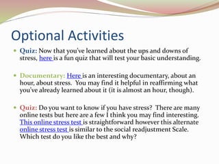 Examining Stress Tutorial | PPT