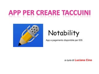 Tutorial su Notability | PPT
